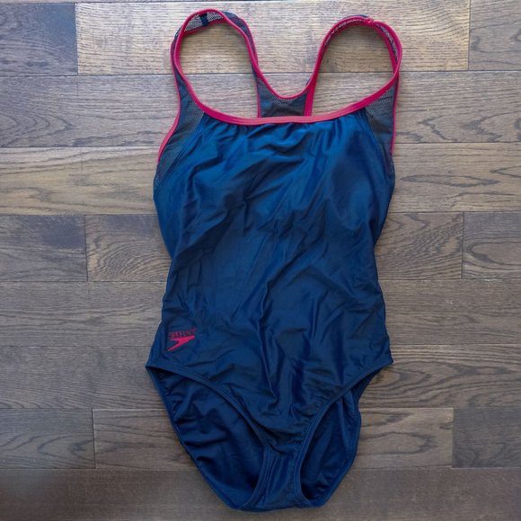 Speedo | Swim | Speedo Navy Blue With Mesh Like New | Poshmark